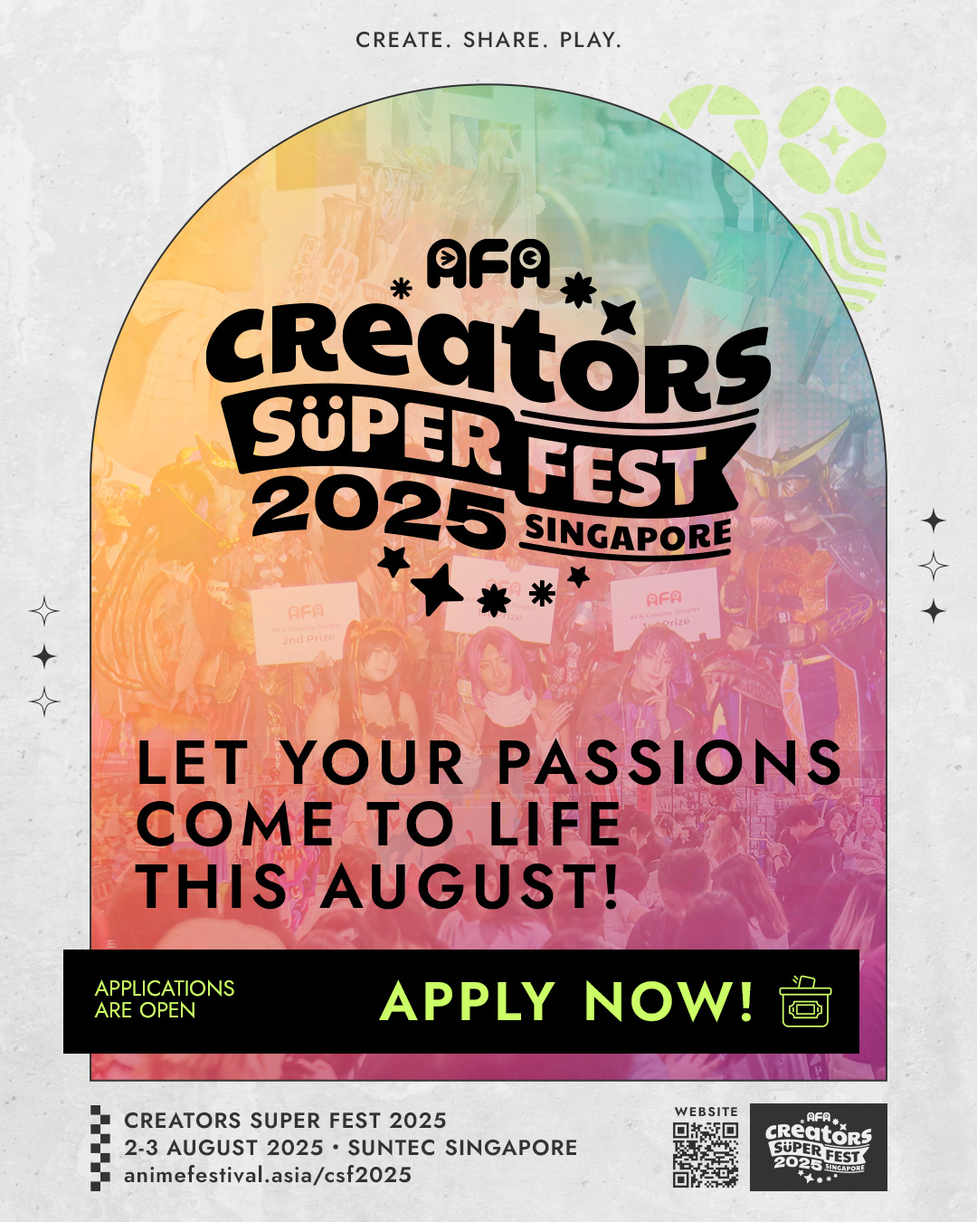Create. Share. Play. - AFA Creator Super Fest 2025